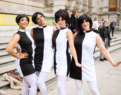 60s Gogo Dancers Pose On Steps Editorial Stock Photo - Stock Image ...