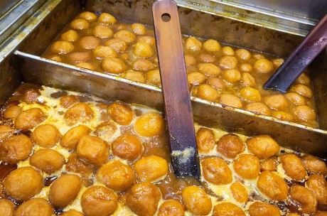Deep Fried Curry Fish Balls Street Editorial Stock Photo - Stock Image ...