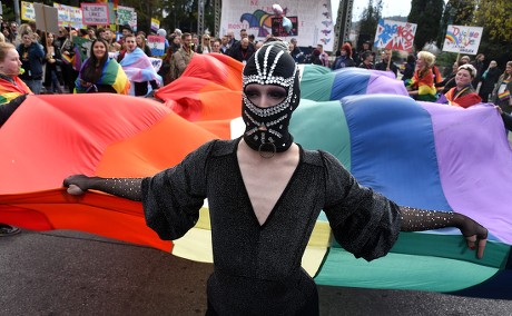 Gay Pride rally in Podgorica, Montenegro - 17 Nov 2018 Stock Pictures ...