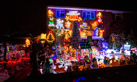 Michael Farnes House Laden Hundreds Christmas Editorial Stock Photo ...