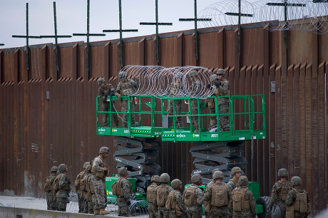 United States Military Install Concertina Wire Editorial Stock Photo ...
