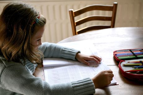 Model Released Young Girl Doing Her Editorial Stock Photo - Stock Image ...