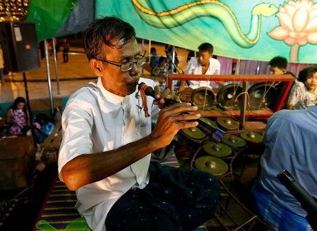 Myanmar Musician Plays Oboe He Entertains Editorial Stock Photo - Stock ...