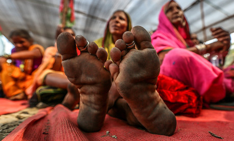 Closeup View Feet Tribal Woman During Editorial Stock Photo - Stock ...