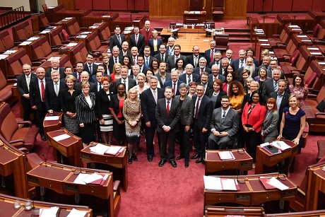 Federal Senators Pose Group Photograph Senate Editorial Stock Photo ...