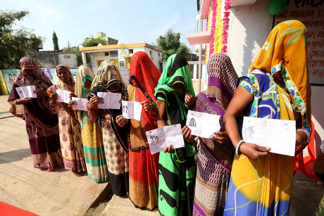 Villager Women Show Their Voting Slips Editorial Stock Photo - Stock ...