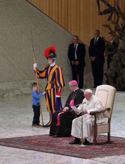 Young Child Seen Playing Near Pope Editorial Stock Photo - Stock Image ...