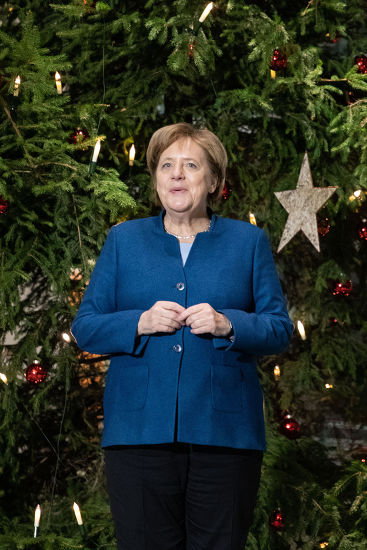 German Chancellor Angela Merkel Pose Front Editorial Stock Photo ...