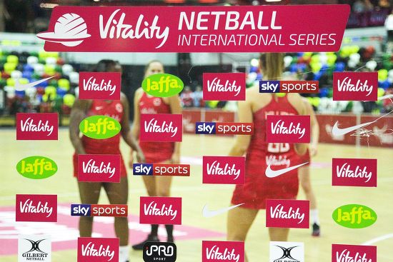 Vitality Netball International Series Advertising During Editorial ...