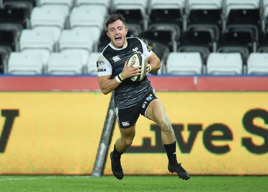 Luke Morgan Ospreys Scores His Third Editorial Stock Photo - Stock ...