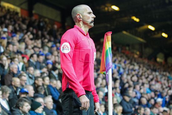 Assistant Referee Nigel Lugg Lgbt Rainbow Editorial Stock Photo - Stock ...