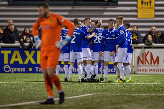 Oldham Athletic Team Mates Celebrate Scoring Editorial Stock Photo ...