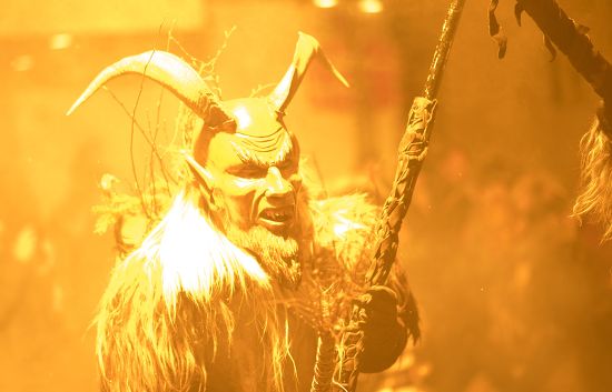 Person Dressed Krampus Performs During Krampus Editorial Stock Photo ...