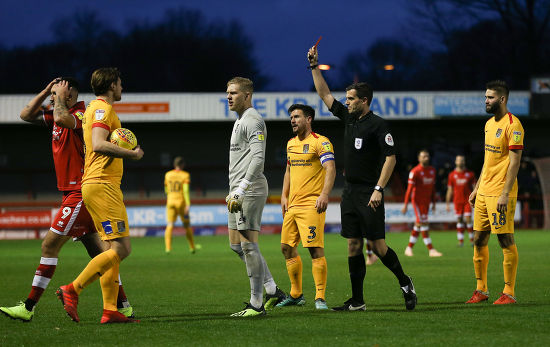 Referee Craig Hicks Shows Ollie Palmer Editorial Stock Photo - Stock ...