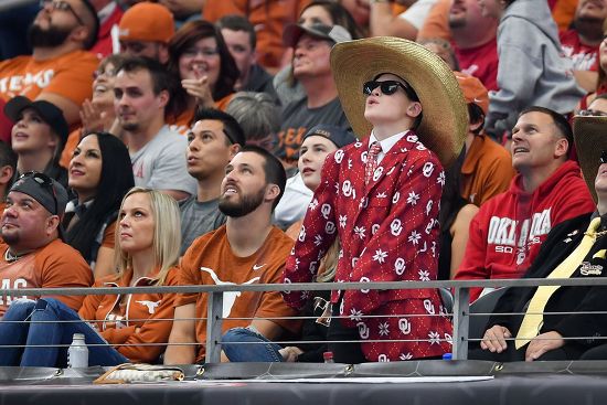 Oklahoma Sooners Fans Looks On During Editorial Stock Photo - Stock ...