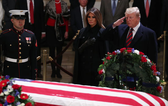 Us President Donald Trump Saluting He Editorial Stock Photo - Stock ...
