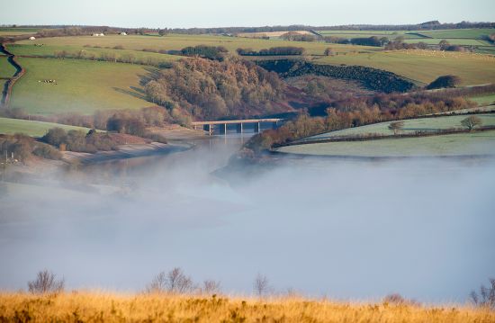 Morning Mist Wimbleball Lake Exmoor National Editorial Stock Photo ...