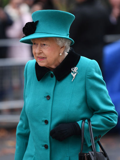 Britains Queen Elizabeth Ii Arrives Corum Editorial Stock Photo - Stock ...