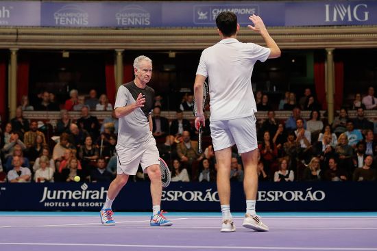 John Mcenroe Tim Henman Celebrate Victory Editorial Stock Photo - Stock ...