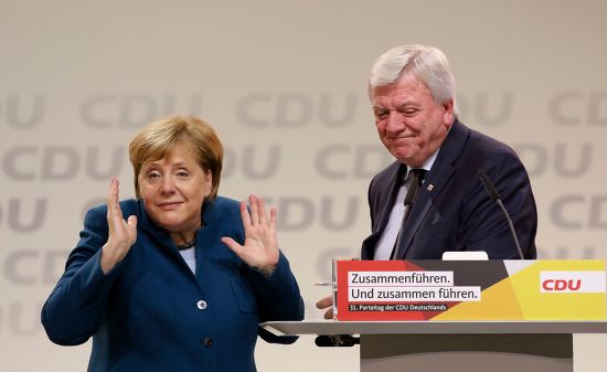 German Chancellor Angela Merkel L Gestures Editorial Stock Photo ...