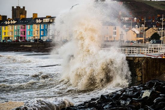 Strong Gale Force Winds High Tide Editorial Stock Photo - Stock Image ...
