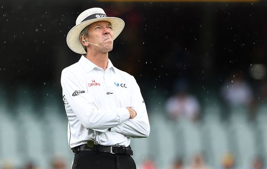 Umpire Nigel Llong Looks Sky Before Editorial Stock Photo - Stock Image ...