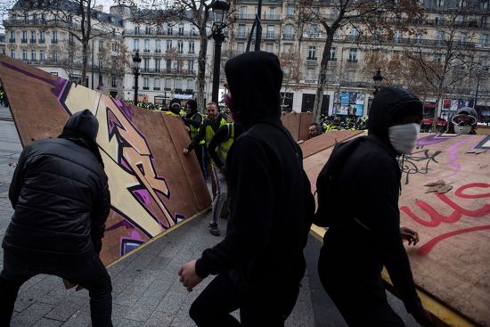Protesters Gather Material Build Barricade During Editorial Stock Photo ...