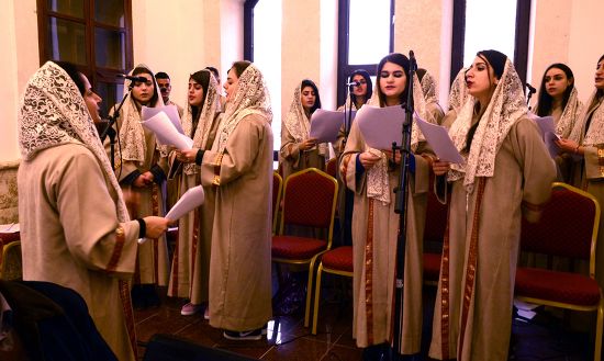 Iraqi Chaldean Christians Women Read Prayers Editorial Stock Photo ...