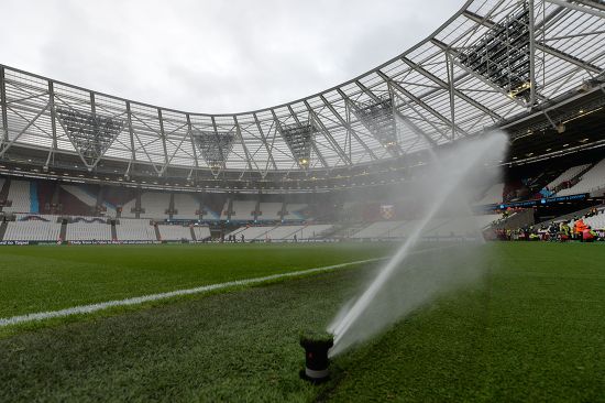 General View London Stadium Watering Pitch Editorial Stock Photo ...