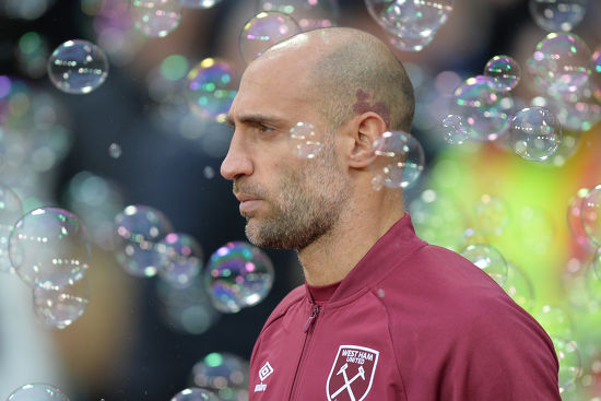 Pablo Zabaleta West Ham United During Editorial Stock Photo - Stock ...