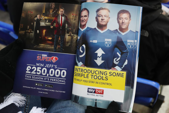 Sky Bet Adverts Inside Matchday Programme Editorial Stock Photo - Stock ...