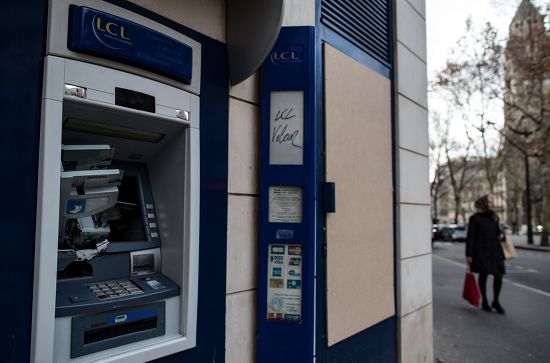 Smashed Cash Machine Seen Near Champs Editorial Stock Photo - Stock ...
