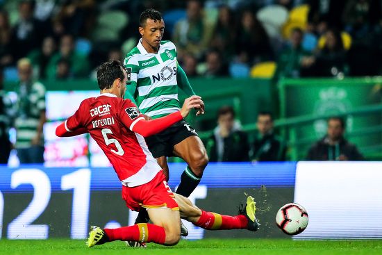 Sportings Nani R Action Against Desportivo Editorial Stock Photo ...