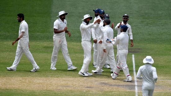 Indian Players Celebrate Tim Pain Australias Editorial Stock Photo ...