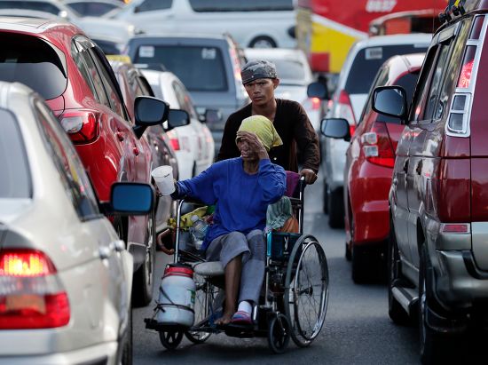 Filipino Person Disability Pwd Begs Street Editorial Stock Photo ...