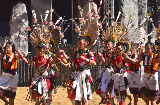 Naga Tribesman Angami Tribe Performs On Editorial Stock Photo - Stock ...