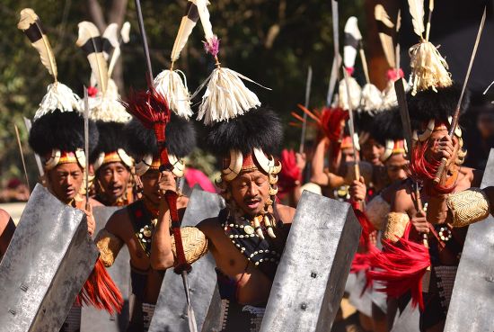 Naga Tribesman Khiamniungan Tribe Performs On Editorial Stock Photo ...