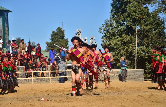 Naga Tribesman Lotha Tribe Performs On Editorial Stock Photo - Stock ...
