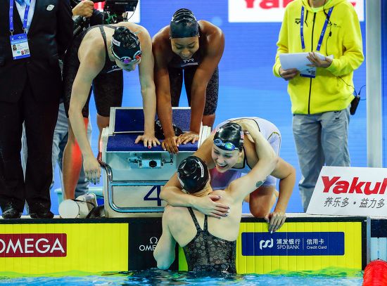 Members Us Relay Team Celebrate After Editorial Stock Photo - Stock ...