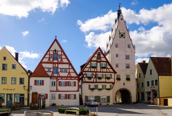 Market Square Upper Gate Monheim Donauries Editorial Stock Photo ...