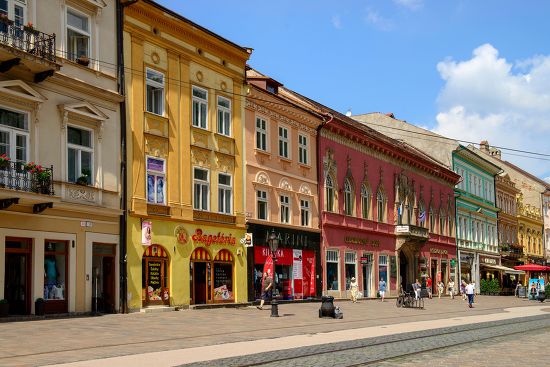 Main Street Old Row Houses Old Editorial Stock Photo - Stock Image ...