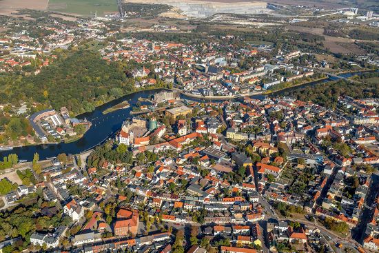 Aerial View City View Castle Bernburg Editorial Stock Photo - Stock ...