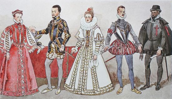 Fashion Historical Clothing Spain 16th 17th Editorial Stock Photo ...