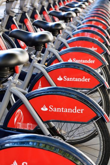 Boris Bikes Santander Cycles Bicycle Hire Editorial Stock Photo - Stock ...