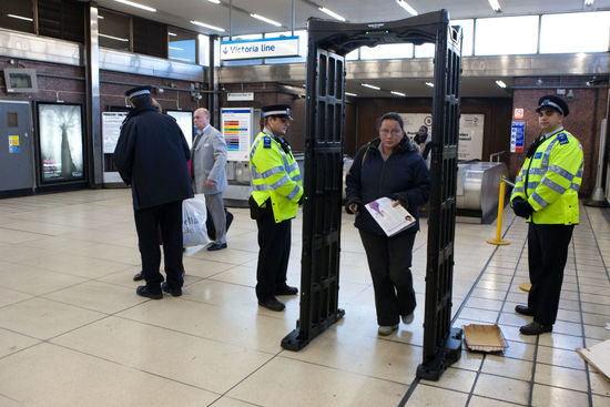 Metropolitan Police Portable Metal Detector Editorial Stock Photo ...