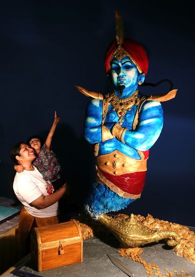 Indian Visitors Look Genie Crafted Out Editorial Stock Photo - Stock ...