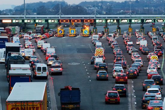Long Queues Cars Severn Bridge Tolls Editorial Stock Photo - Stock ...