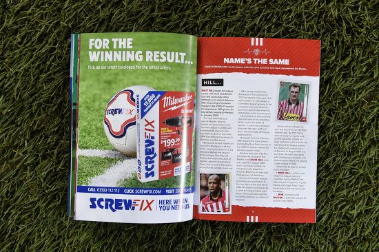 Screwfix Advert Match Day Programme Editorial Stock Photo - Stock Image ...
