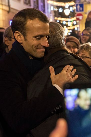 French President Emmanuel Macron L Hugs Editorial Stock Photo - Stock ...
