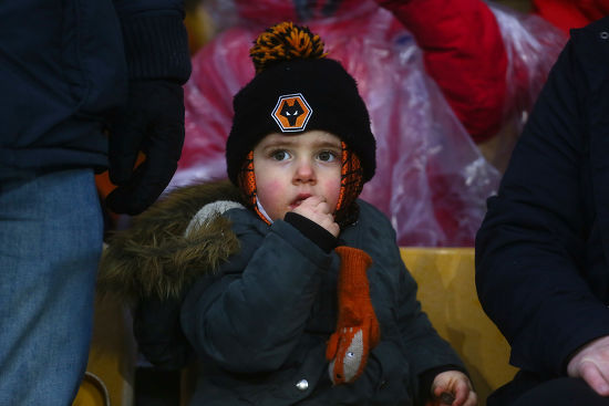 Young Wolves Fan Woolly Hat Scarf Editorial Stock Photo - Stock Image ...